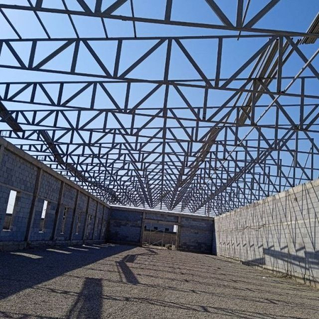 kantinerdi temirdan stadion molxona zavod katejlar tomini yopish