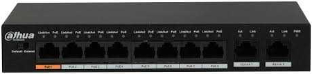 8-портовый 100-мегабитный коммутатор с PoE DH-PFS3010-8ET-65