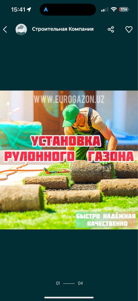 Gazon ekish xizmati рулонные газоны
