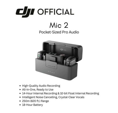 Микрофон DJI Mic 2 (2 TX + 1 RX + Charging Case)