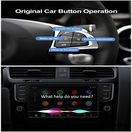 Беспроводной адаптер CarPlay/Android Auto для монитора Android v4.2+