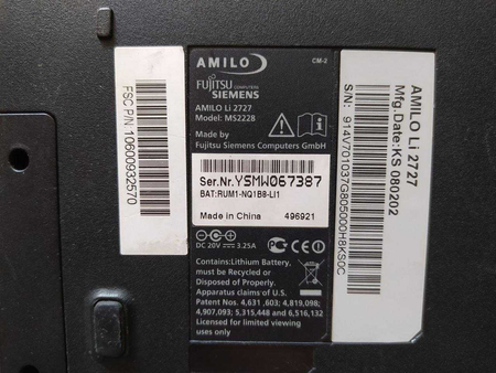 Ноутбук Fujitsu Amilo Li2727 для работ в Word и в интернете