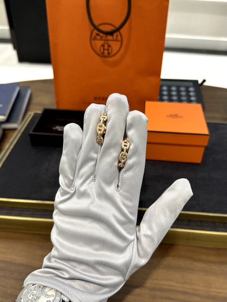 NEW Hermes Серьги Chaine D'ancre Encainee H221511B