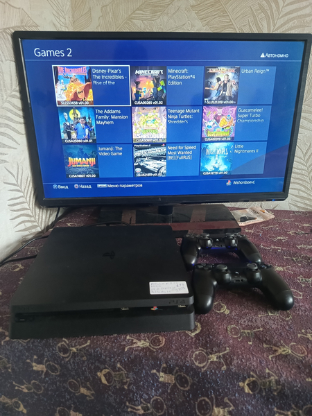Ps4 slim 1TB 9.00 прошитый+ топ игры FC25 PES25
