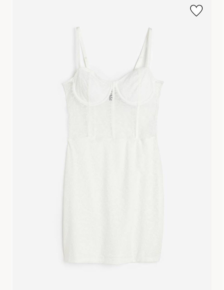 Платье кружевное корсетное H&M
