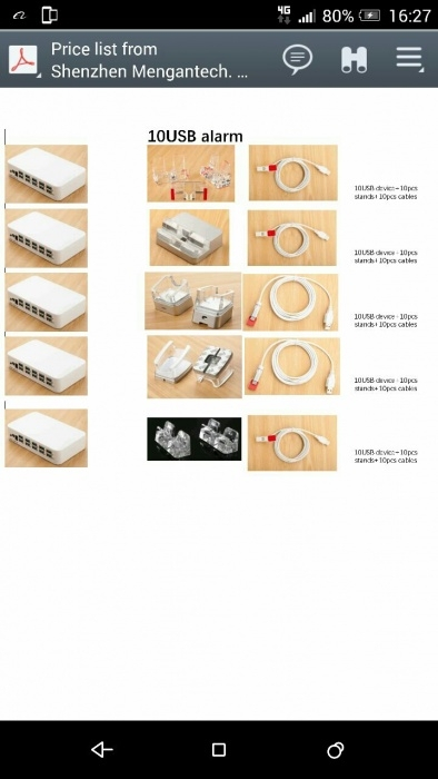 Security holder 10 портовый подставка для смартфонов, антикражные сист