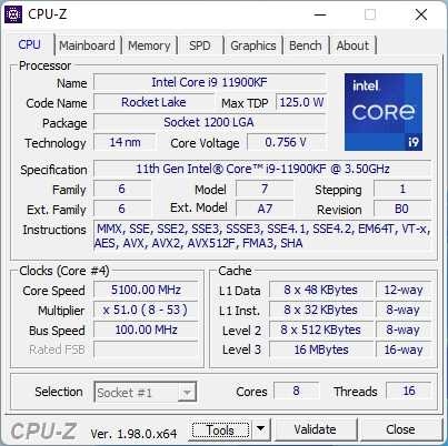 Процессор 11 поколение
Intel Core i9 11900KF