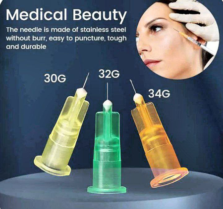 Мезоиглы и пробирки для косметологов  30G, 32G, 33G