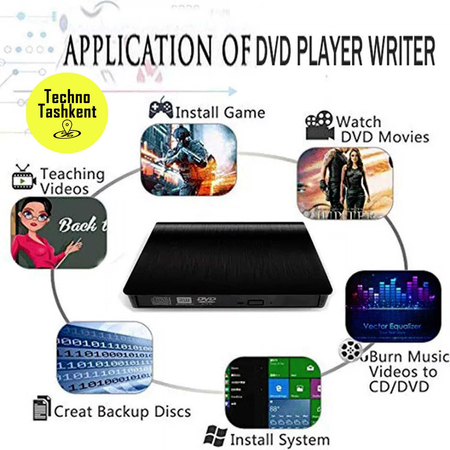 Usb DVD RW Slim (Garantiya) (Dostavka Bor)