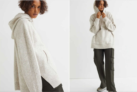 Новая вязаная Толстовка с капюшоном H&M, размер XL (54/62)