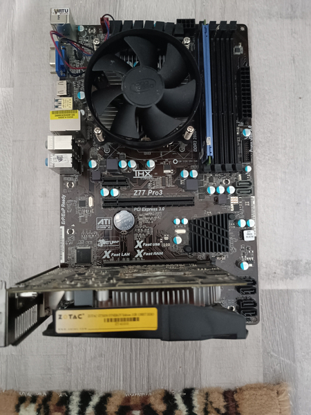 Материнка Z77 pro+ЦПУ intel core i7 3770+ОЗУ 16gb ddr 3+GPU 2gb