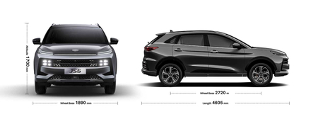 JAC JS6 Krossover Rasmiy Diller orqali 100km - 8L, 7,5soniya