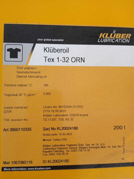 Kluberoil Tex 1-32 ORN