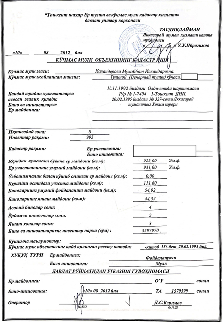 Срочно продается з/у 9,31 соток за Мирабад Авеню для застройки