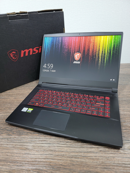 игровой i7 ноутбук MSI GF65 Thin 10UE, Американская сборка, как новый