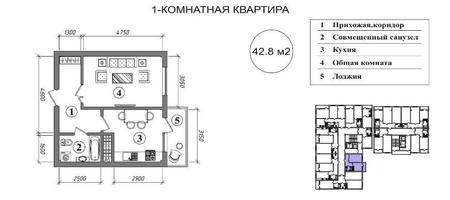 1 комнатная новостройка ежемесячно по 6,8 млн (НБ)