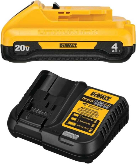 Аккумулятор DEWALT 20V MAX*, компактный стартовый комплект, 4,0 Ач