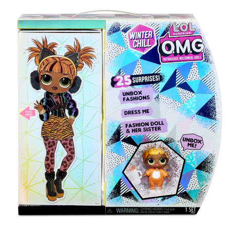 LOL Surprise! OMG Winter Chill Missy Meow Fashion doll & Baby Cat doll