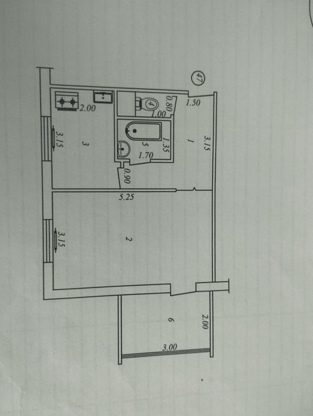 Продается 1 комнатная квартира Карасу-6 базарчик 40-м²