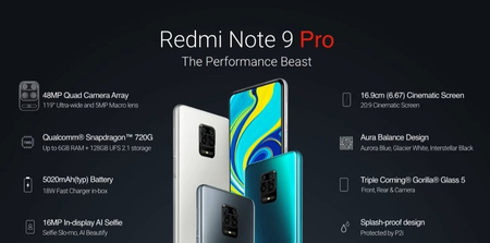 Redmi note 9pro 6/128 48 mp