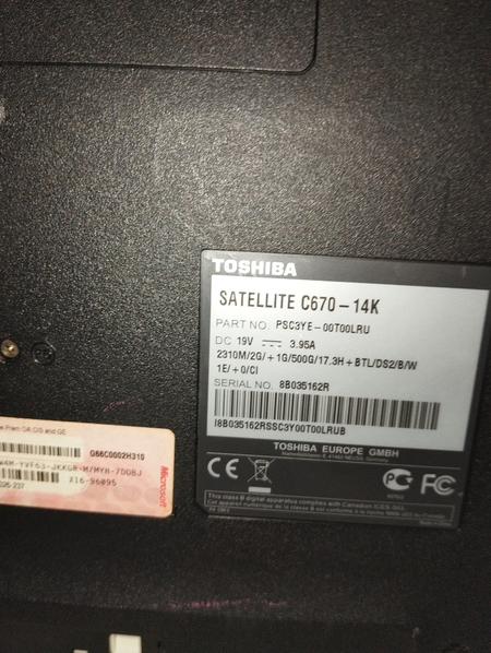 ноутбук toshiba satellite c660
