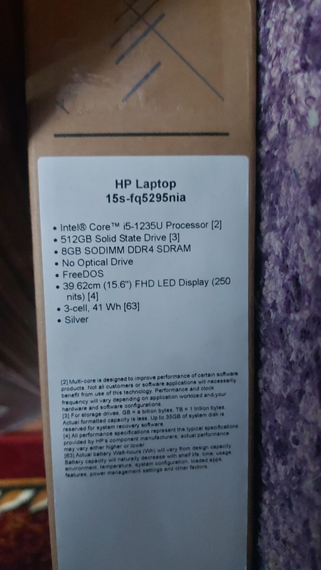Prodayu HP Laptop 15s-fq5295nia (Noviy)