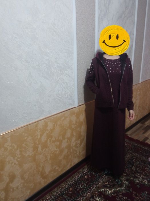 Плать тёплая с накидкай