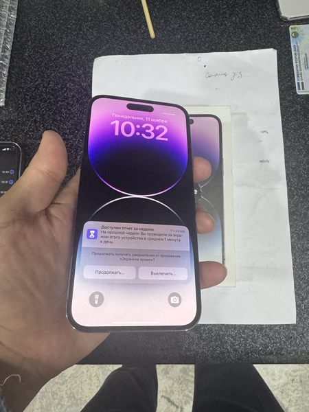 iphone 14 pro max pamit 128g yomkost 88 % holati ideal karopka bor