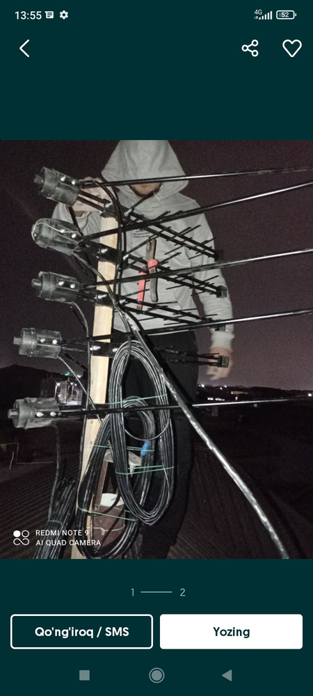Antena ustanovka qilamiz