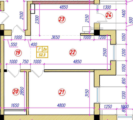 V1287 НОВОСТРОЙКА ЖК LUMINARHOUSE Ор.р:мост Мукуимий 2/8/8 51м2коробка