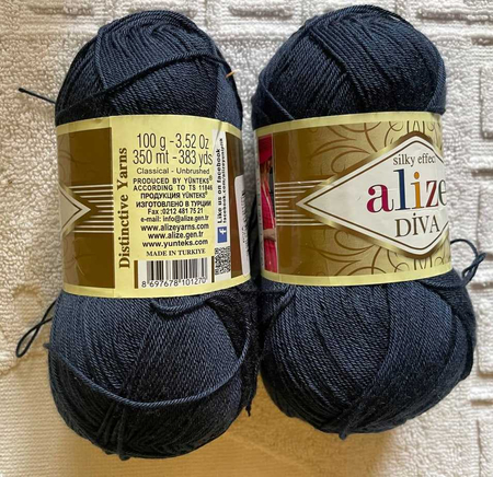 продаётся ПРЯЖА Alize  DIVA 
 Состав: 100 % микрофибра акрил