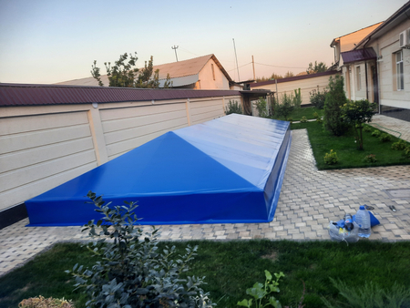 бассен банер баннер тент bassen baner  banner tent  установка киламиз