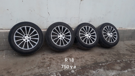 Продам диски Мерседес 140 R18 9.5J с резиной