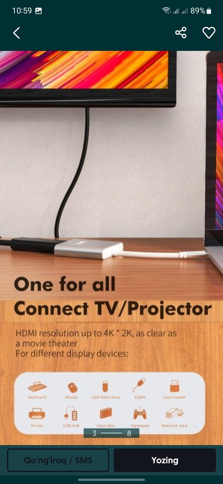 HOCO HB14 Easy use hub converter Type-C to USB3.0 + HDMI + PD compatib