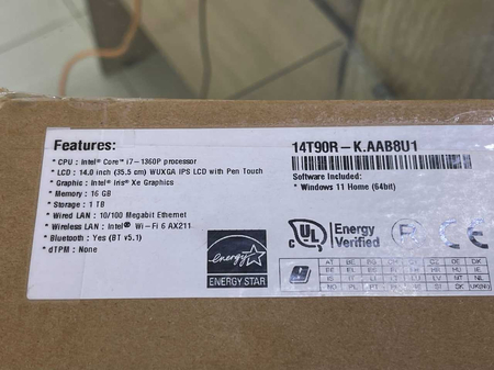 LG gram 14 Intel Core i7-1360P озу16гб 1Tssd