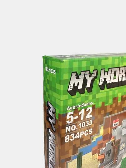 Лего Майнкрафт My World мобы злодеи, герои шахтеры и шахта криппер