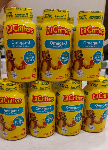 Omega-3 L'il Critters Gummy Омега-3 детский мармеладка Лил Криттерс