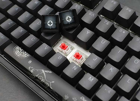 Игровая белая механическая клавиатура Ducky One 2 TKL RGB Cherry MX