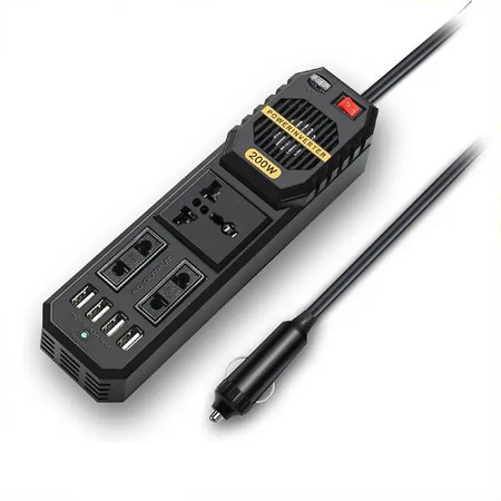 Avtamabil uchun invertor  rozetka, USB bilan adapterli 12V 220V gacha