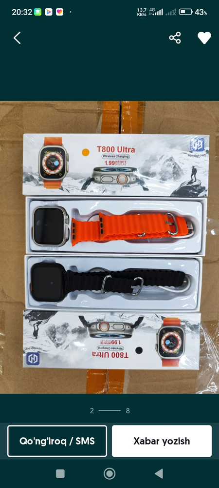 T800 ultra qol soat optim 57.000.donaga 79.000 dastavka xizmati bor pu