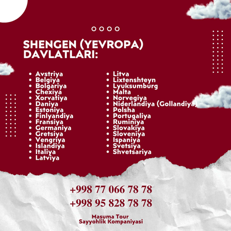 Polsha (Shengen) viza olishda yordam beramiz! Tez,Ishonchli,Sifatli!
