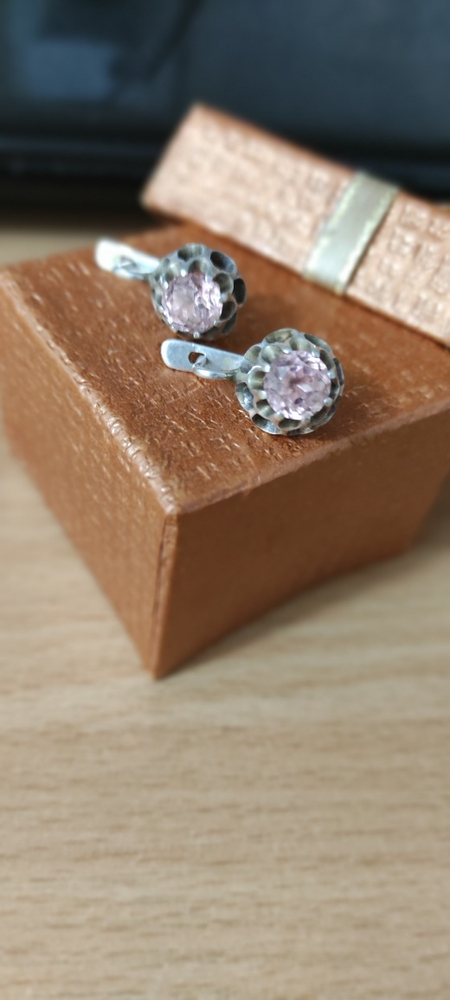 Серьги с гранатом серебро.