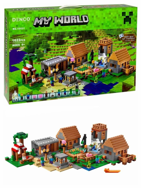 Конструктор Большой набор Майнкрафт Деревня игрушки Minecraft 1626 дет