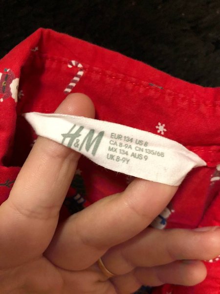 новогодняя рубашка H&M