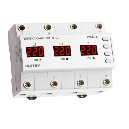 Автоматический переключатель Фаз Digi Top PS-63A