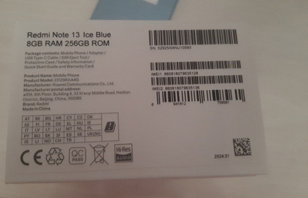 Redmi Note 13 8/256 Global Versia