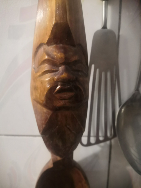 Деревянная ложка черпак