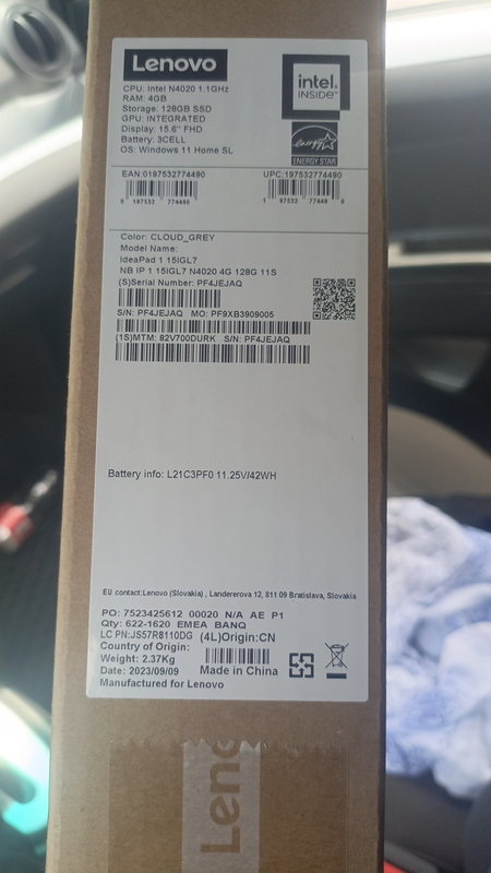Lenovo Ideapad 15IGL7 новый из коробки