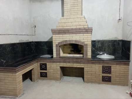 Летний кухни барбекю камень казан очак куриб берамиз