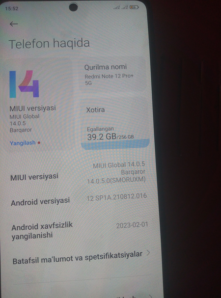 Redmi note12 pro plus 5g
